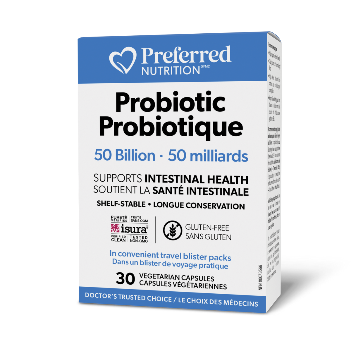 Preferred Nutrition Probiotic 50 Billion 30 Vegetarian Capsules — Inside U