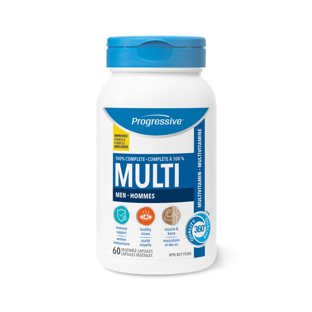 Progressive Multivitamin Adult Men 60 Capsules — Inside U