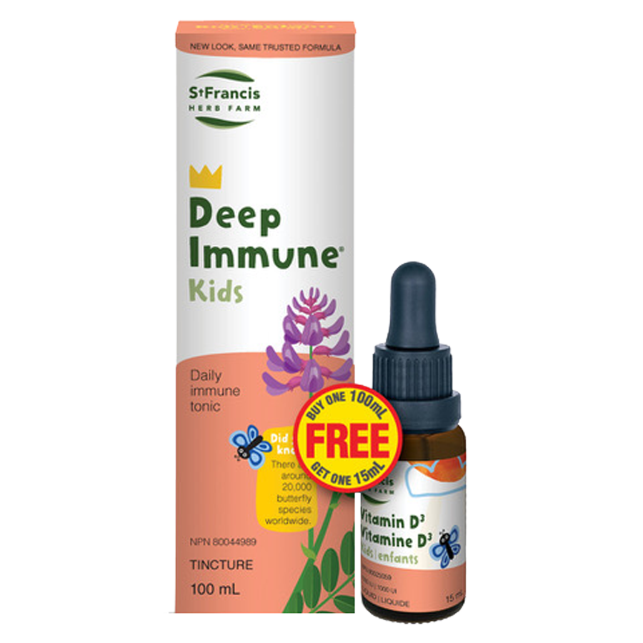 St. Francis Deep Immune Kids 100mL + FREE Vitamin D3 15mL — Inside U