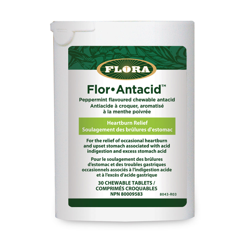 Flora Flor-Antacid Heartburn Relief 30 Chewable Tablets — Inside U