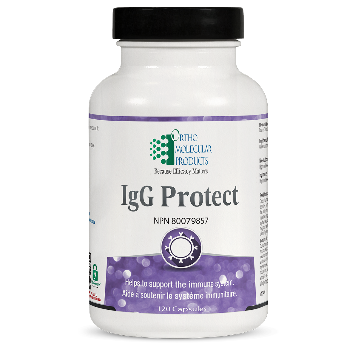 Ortho Molecular Products IgG Protect 120 Capsules — Inside U