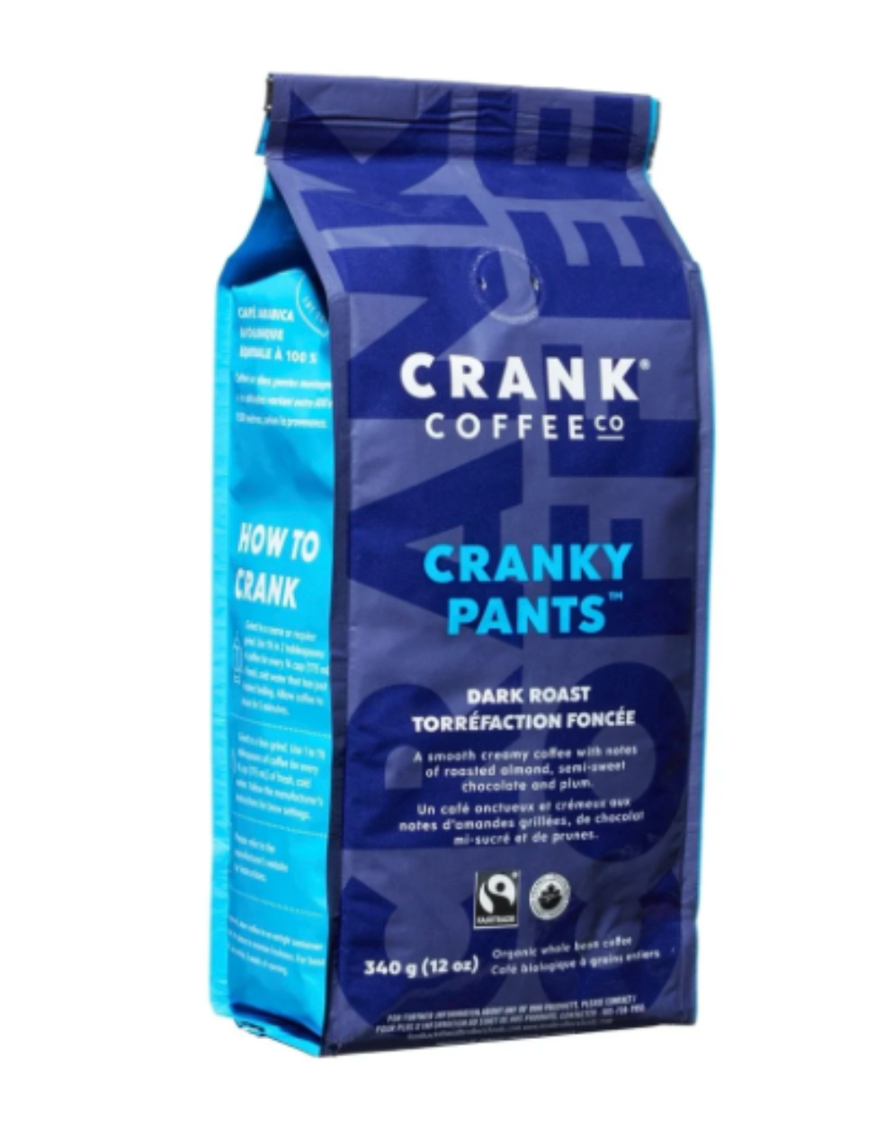 Crank Coffee Cranky Pants Organic Dark Roast Whole Bean Coffee 340g ...