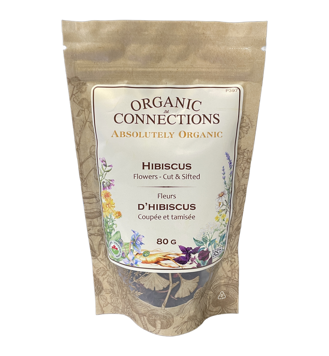 Organic Connections Organic Hibiscus Flowers C/S 80g — Inside U