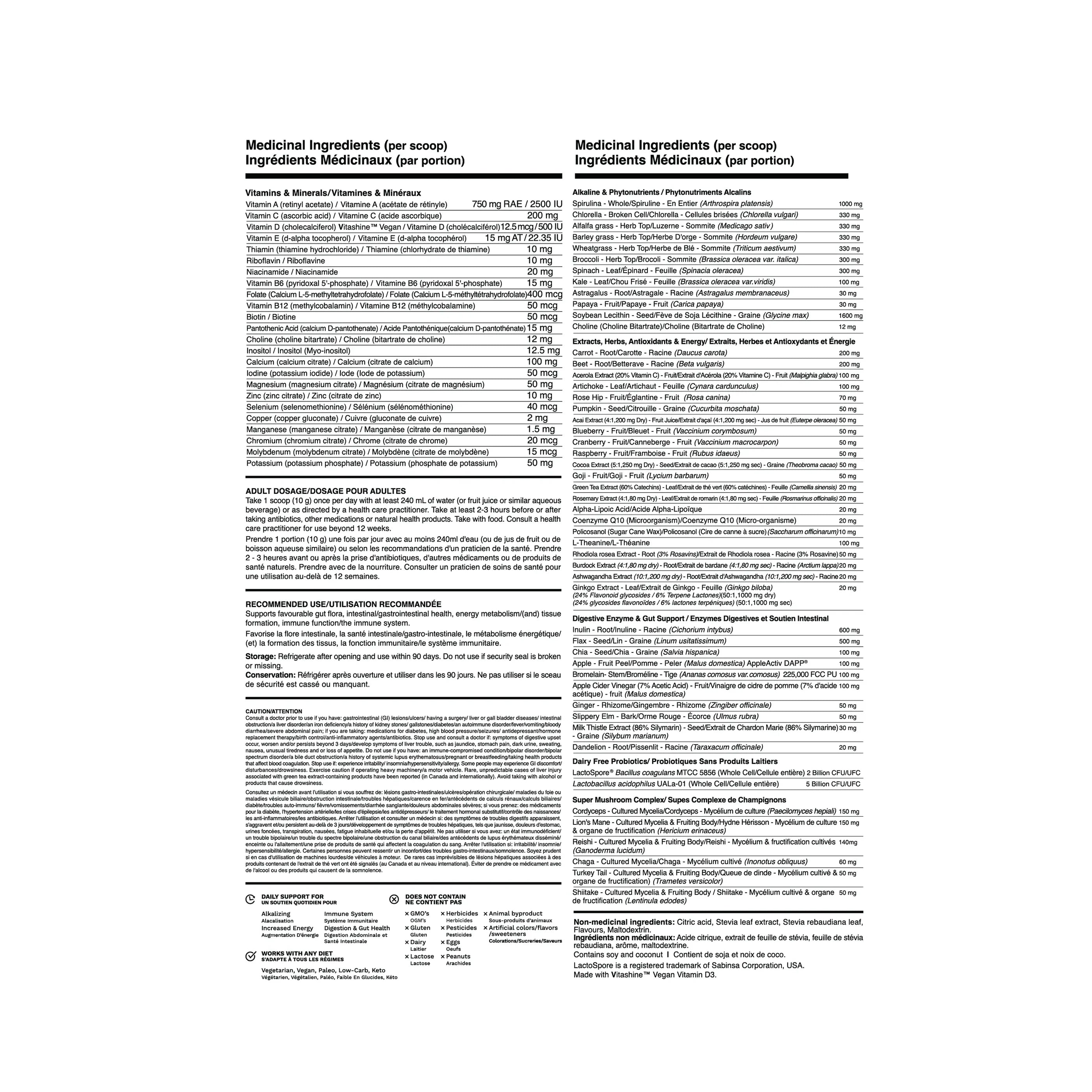 Magic Scoop Mango All-In-One Greens Superfood Blend 30 Sticks (30 Day ...