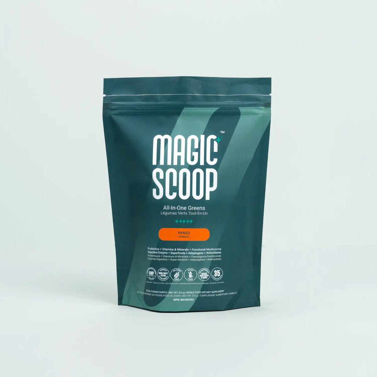 Magic Scoop Mango All-In-One Greens Superfood Blend 312g (30 Day Suppl — Inside U