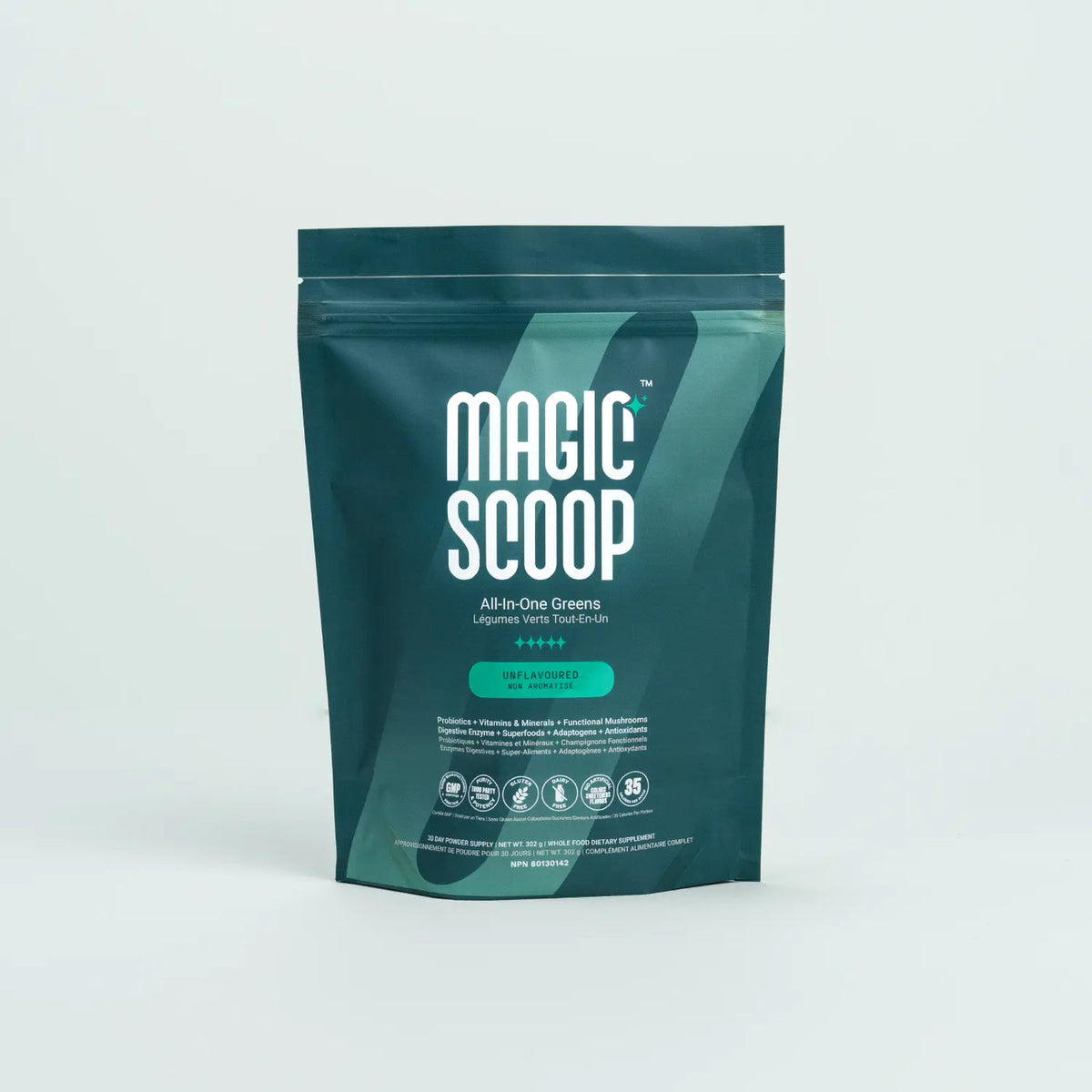 Magic Scoop Unflavoured All-In-One Greens Superfood Blend 312g (30 Day — Inside U
