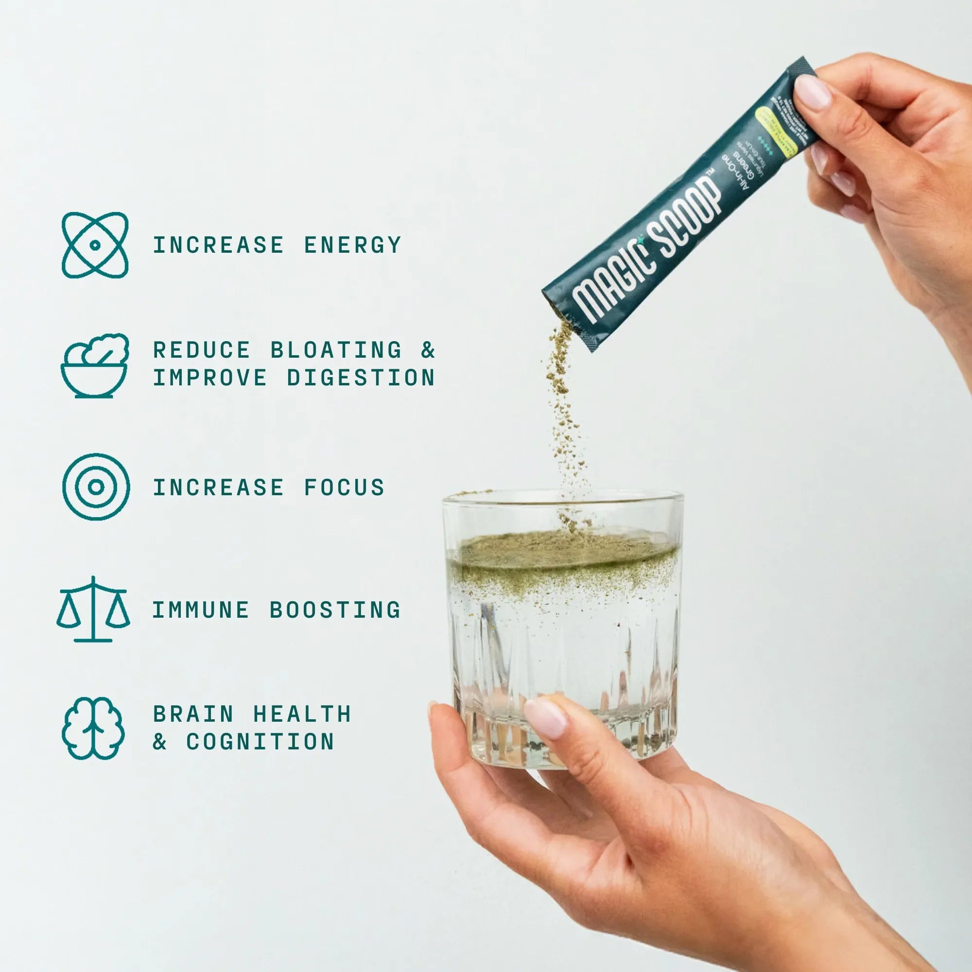 Magic Scoop Mango All-In-One Greens Superfood Blend 30 Sticks (30 Day ...