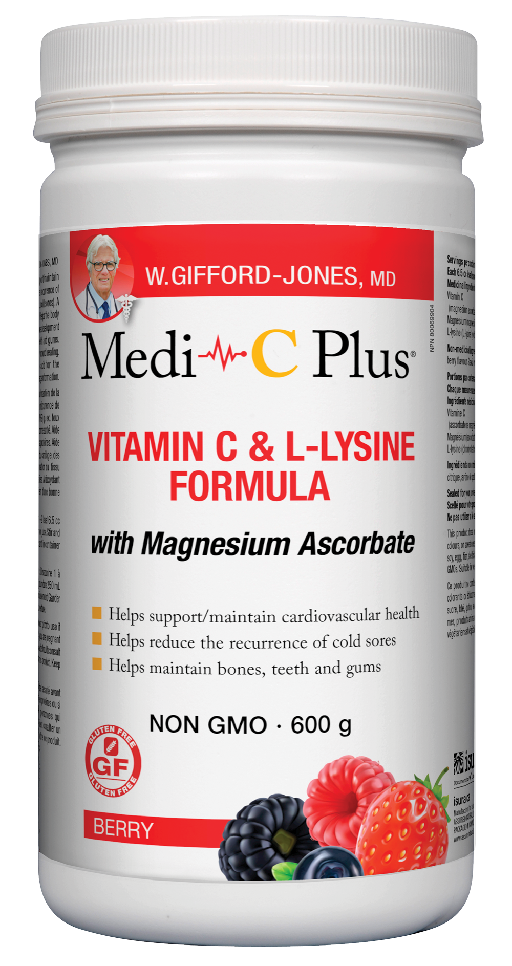 W. Gifford-Jones Medi-C Plus w/ Magnesium Citrus Flavour 600g — Inside U