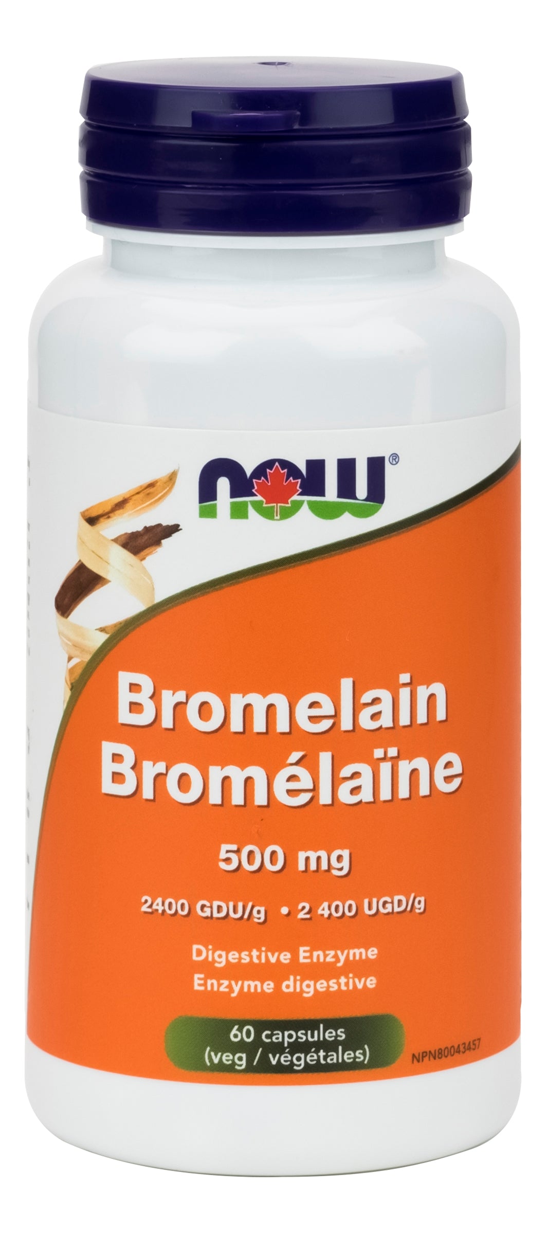 NOW Bromelain 500mg 60 Capsules — Inside U