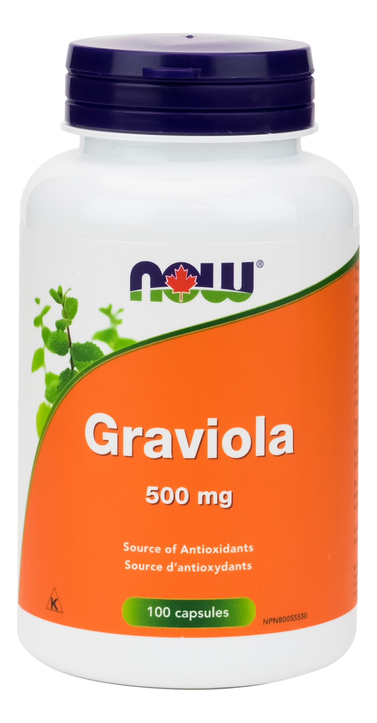 NOW Graviola 500mg 100 Vegetarian Capsules — Inside U