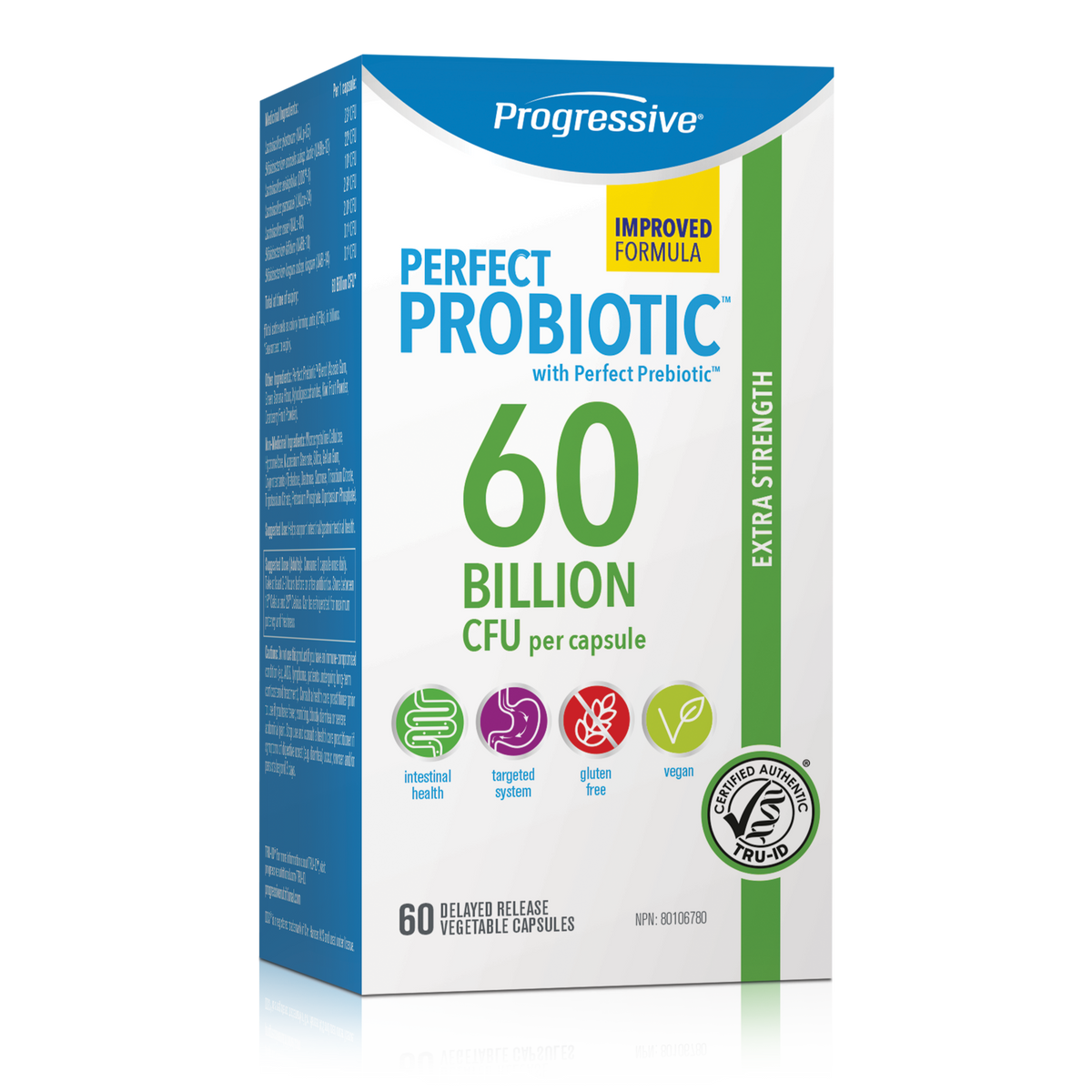 Progressive Perfect Probiotic 60 Billion 60 Vegetarian Capsules — Inside U