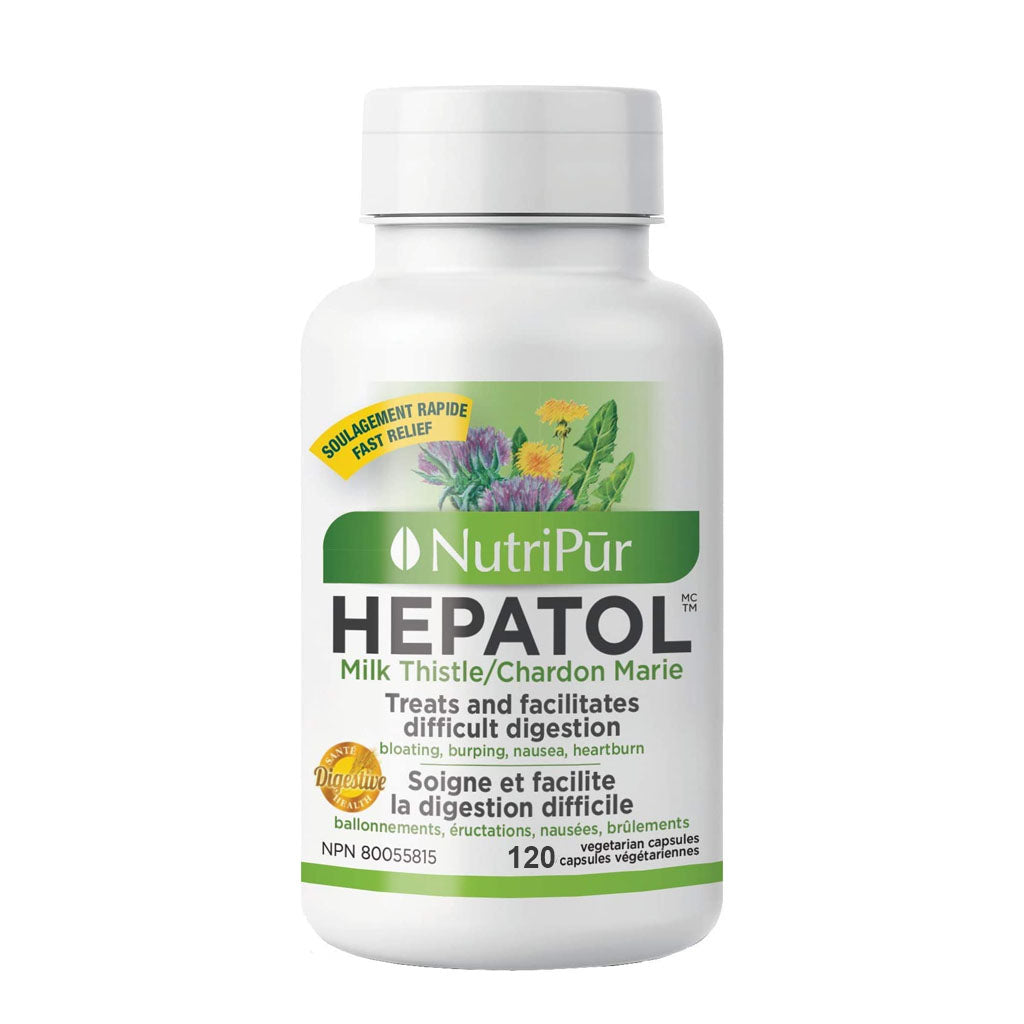 NutriPur Hepatol Milk Thistle Formula 120 Vegetarian Capsules — Inside U