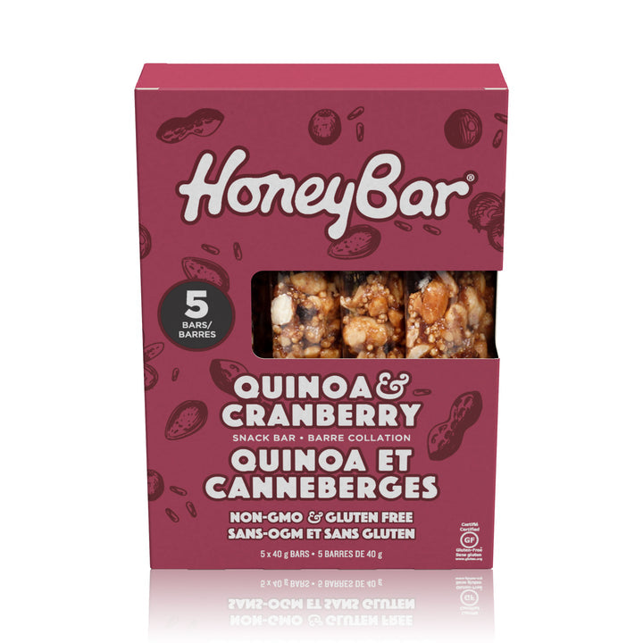HoneyBar Quinoa Cranberry Bars 5 Pack — Inside U